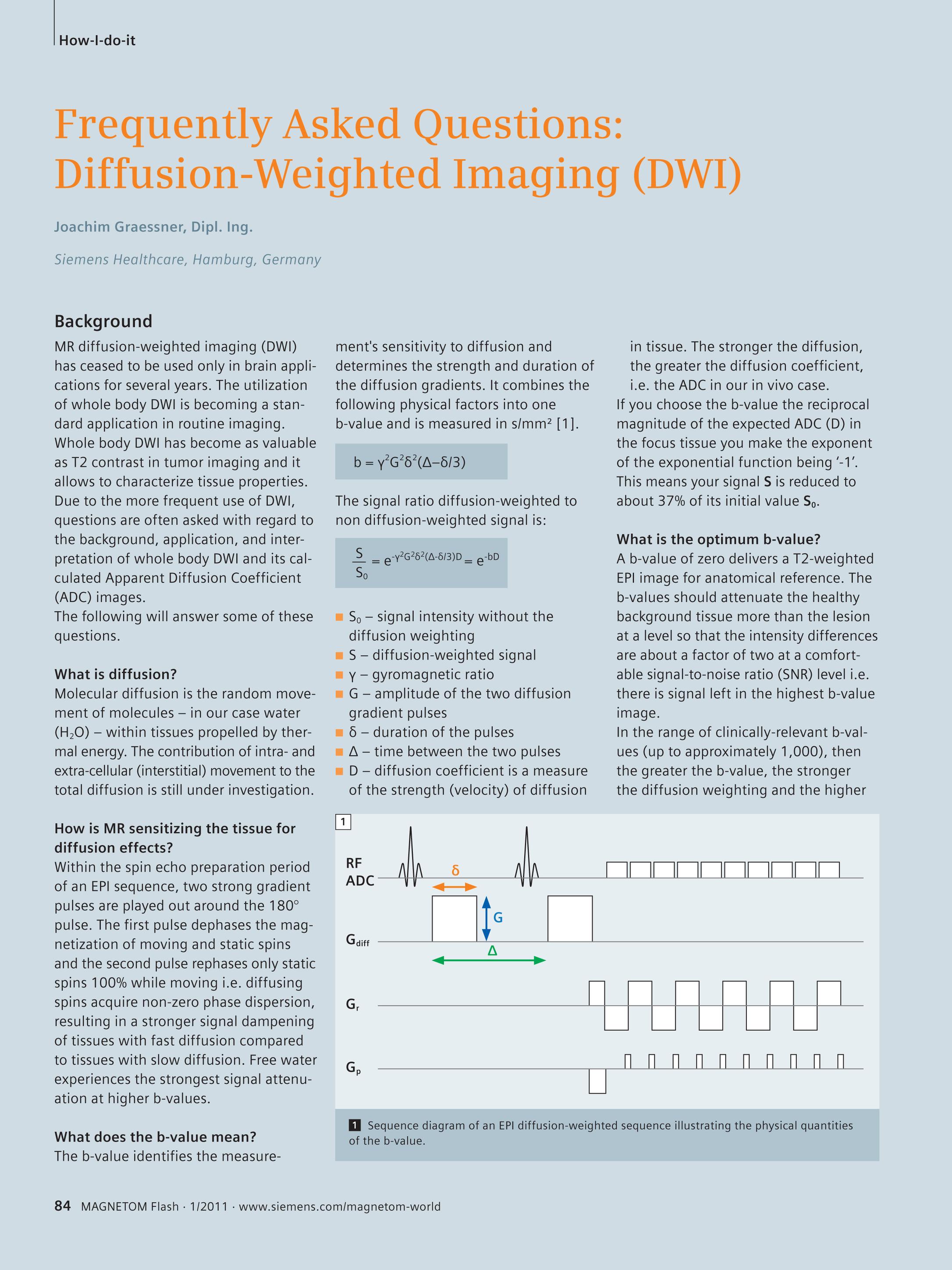 Frequently Asked Questions: Diffusion-Weighted Imaging (DWI)