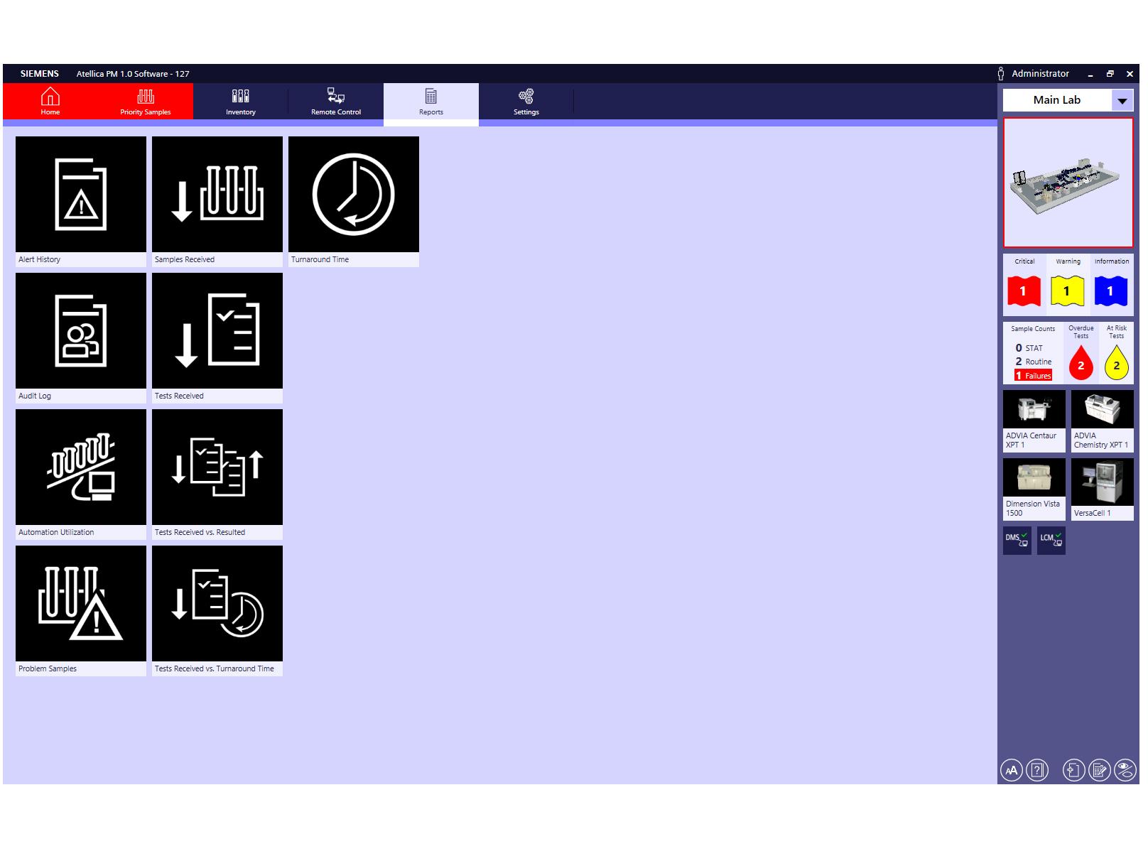 Atellica PM 1.0 - Laboratory Management Software