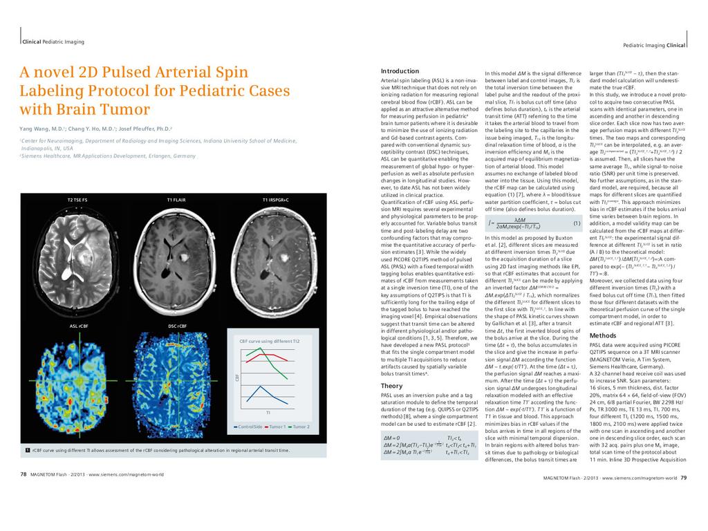 Arterial Spin Labeling