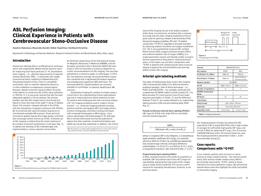 Arterial Spin Labeling