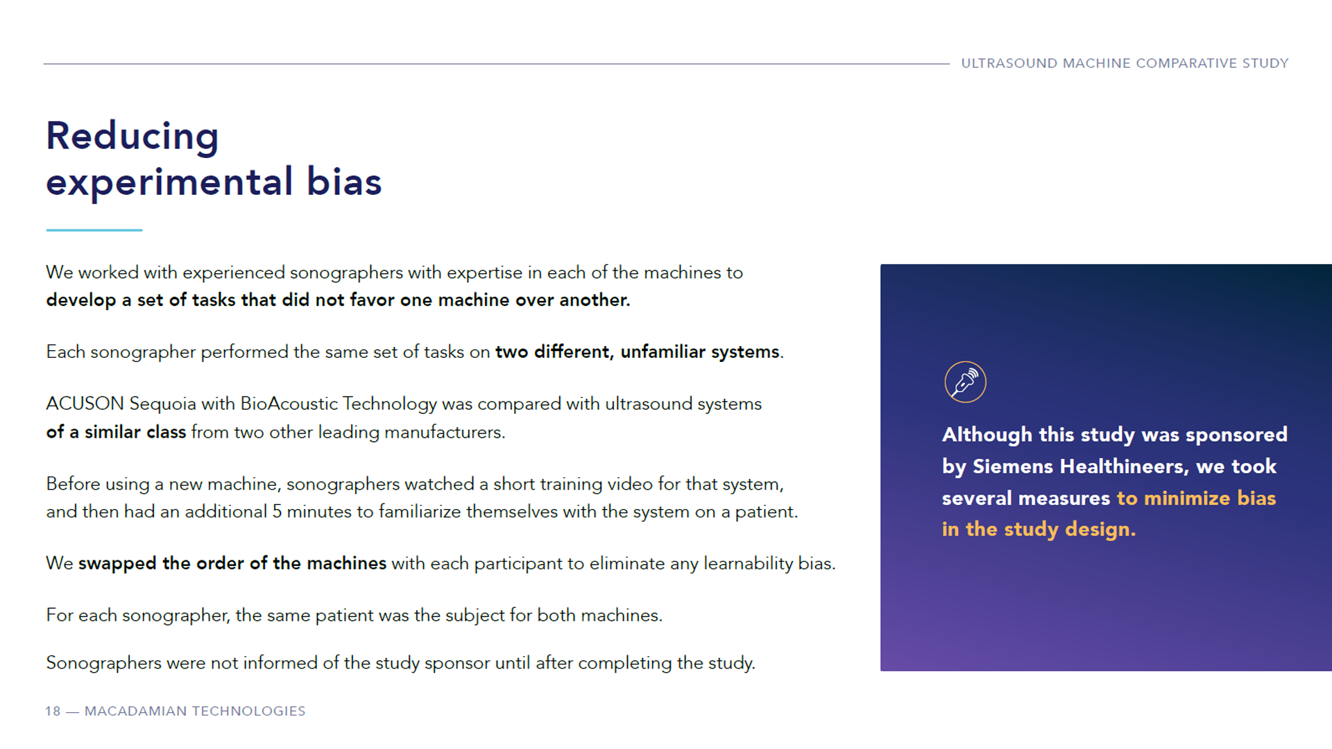ACUSON Sequoia Comparative Usability Study