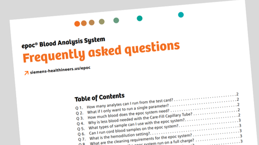 epoc® Blood Analysis System Frequently Asked Questions - Siemens ...