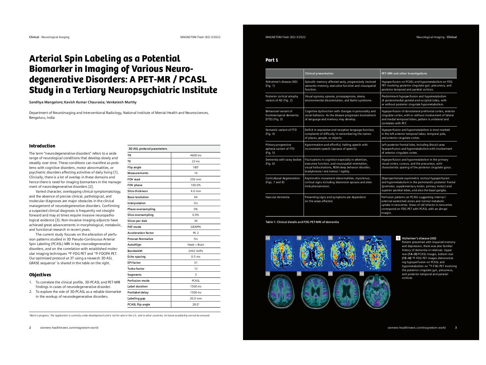 Arterial Spin Labeling