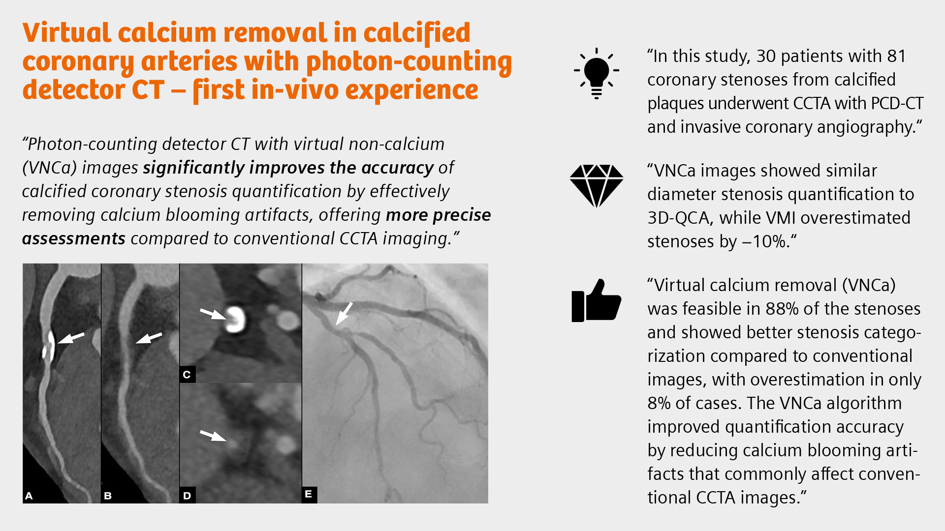 Virtual calcium removal in calcified coronary arteries with photon ...