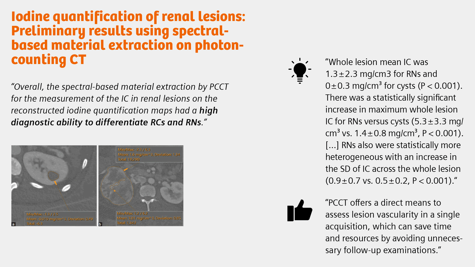 Iodine quantification of renal lesions: Preliminary results using ...