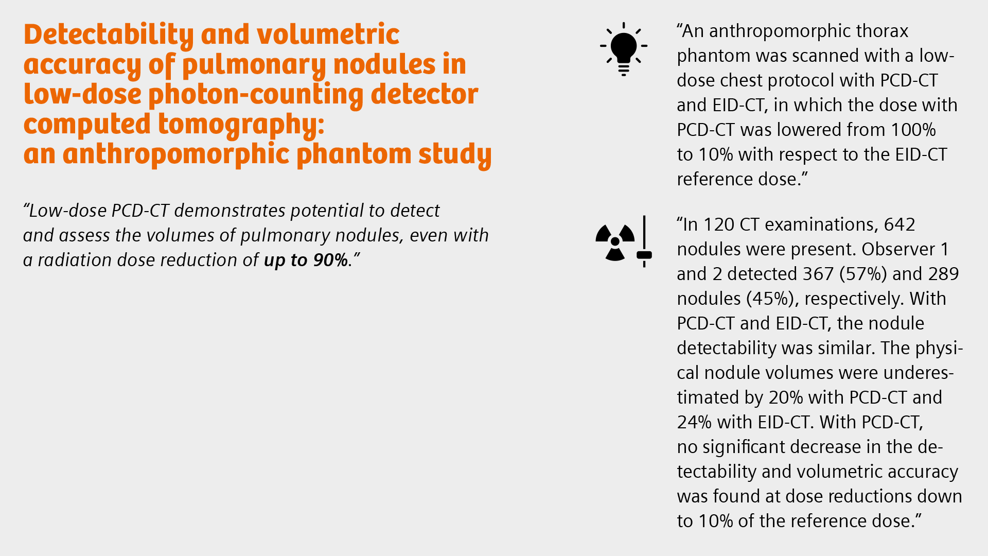 Detectability And Volumetric Accuracy Of Pulmonary Nodules In Low Dose Photon Counting Detector