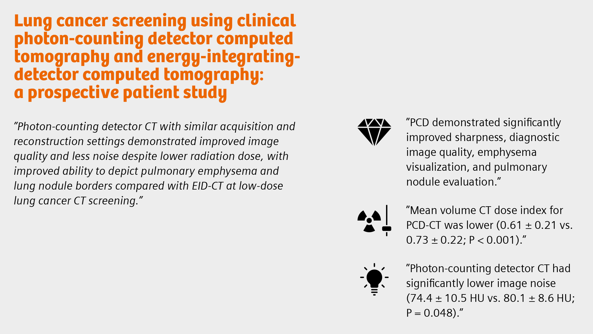 Lung cancer screening using clinical photon-counting detector computed ...