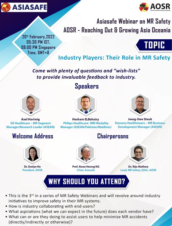 Industry Players: Their Role in MR Safety (organized by The Asian ...