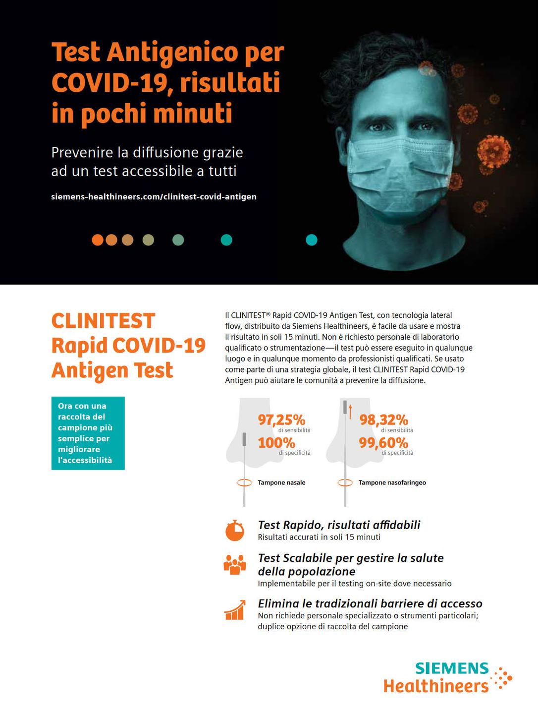 Performance Cliniche del test CLINITEST Rapid COVID-19 Antigen Siemens ...