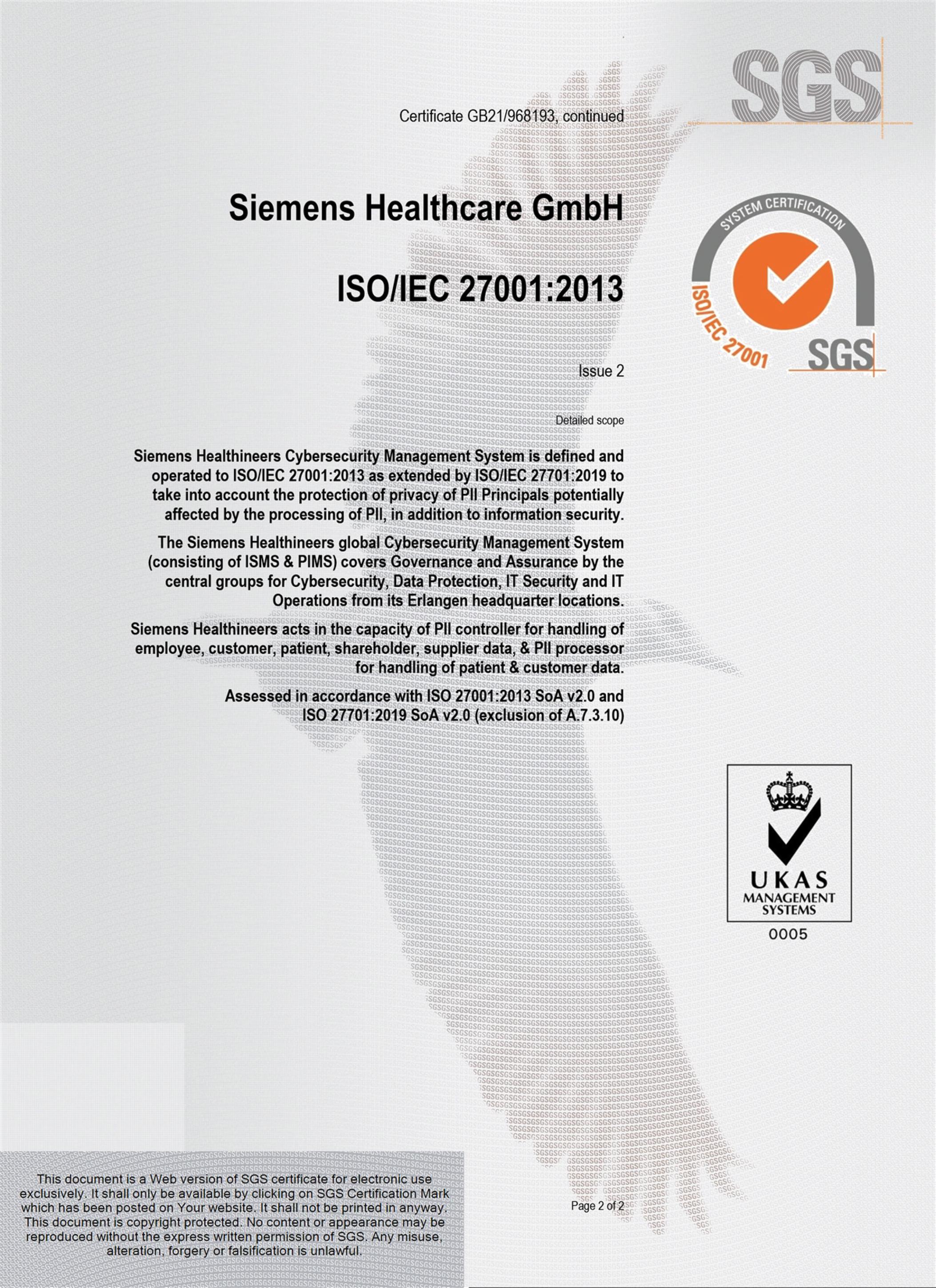 Certificates - Siemens Healthineers Schweiz