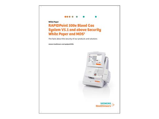 RAPIDPoint® 500e Blood Gas System – Security White Paper - Siemens ...